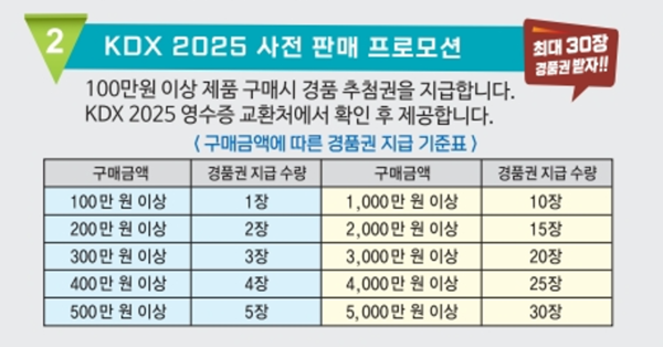 역대급 경품이 무려 10억원! 전시 전 구매로 당첨기회 UP! KDX2025 절대 놓쳐선 안될 기회